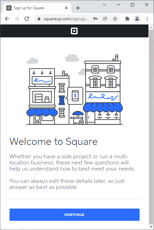 Signup for Square Account – Parker